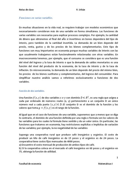 Pdf Notas Funciones De Varias Variables Dokumen Tips