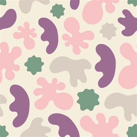 Premium Vector Abstract Seamless Pattern Simple Organic Shape Colorful Surface Design