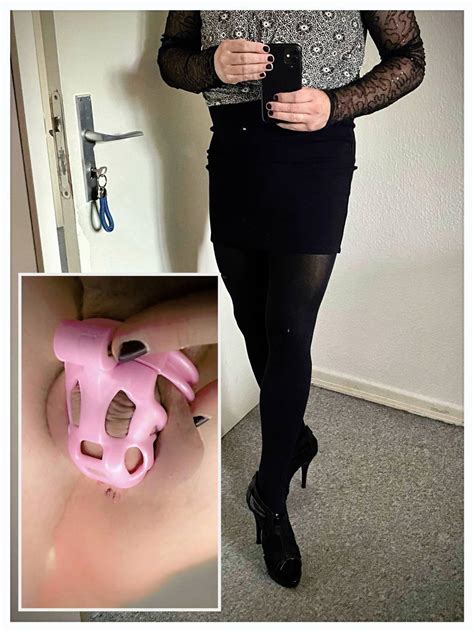 A Good Sissy Naturally Wears A Chastity Cage Under Her Dress Scrolller