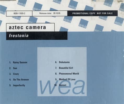Aztec Camera Frestonia Uk Promo Cd Album Cdlp 66998