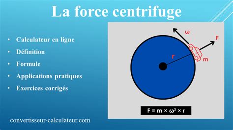 La Force Centrifuge Formule Et Exercices Corrigés 1
