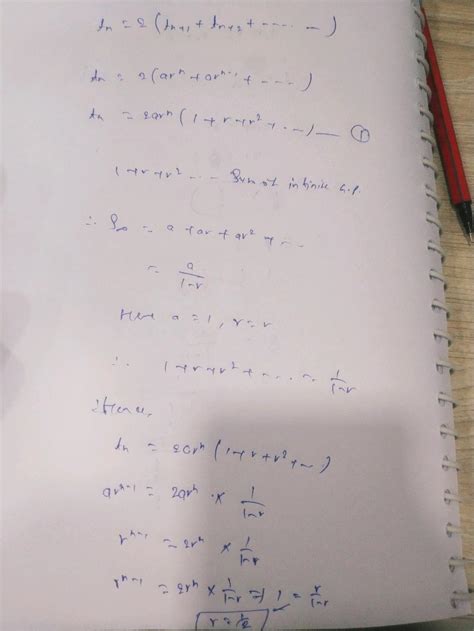 if each term of an infinite g p is twice the sum of the terms