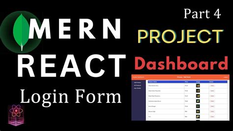 16 React Login Form Mern Project In Telugu Youtube