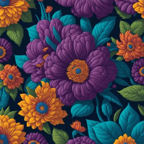 Premium Ai Image Colorful Flower Patterns 3 Dimensions