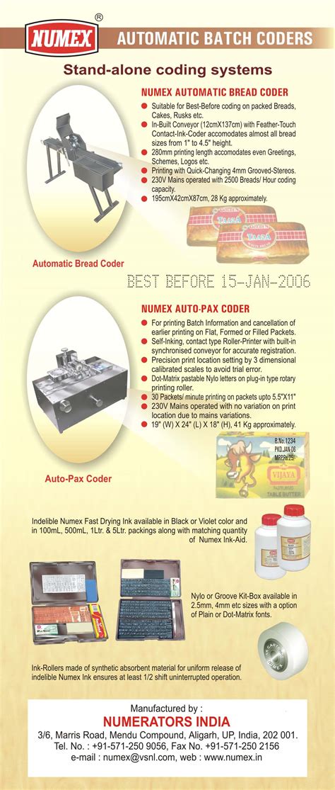 Numex Stand Alone Coding Systems