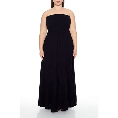 Forever 21 Womens Plus Size Strapless Maxi Dress Shopee Philippines