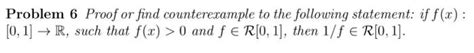 Solved Problem 6 Proof Or Find Counterexample To The