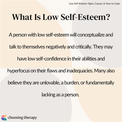 Low Self Esteem Signs Causes And How To Cope