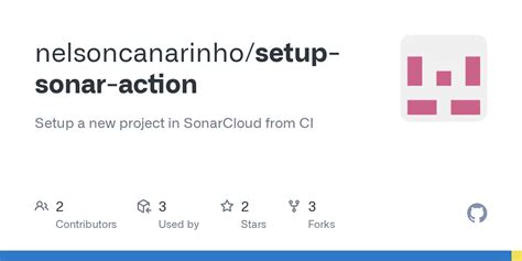 Github Nelsoncanarinhosetup Sonar Action Setup A New Project In Sonarcloud From Ci