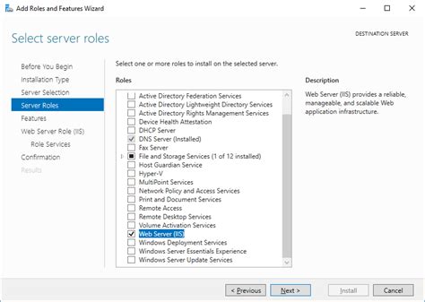 Установка Iis в Windows Server 2016 Internet