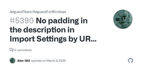 No Padding In The Description In Import Settings By Url Dialog · Issue