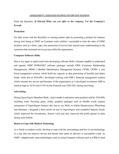 Assignment Given During Interview Session Assignment Assigned During