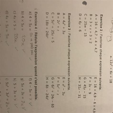 Bonjour Pouvez Vous Maidez Un Comprendre Cest Quoi Factoriser Une Expression De Lex 2