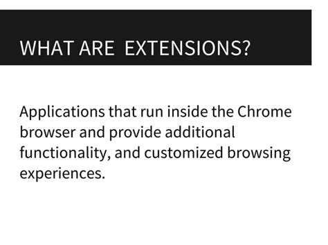 Chrome Extensions Dev Intro PPT