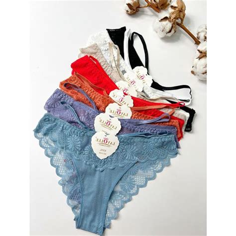 Жіночі труси бразиліана мереживні 10969 6 шт Трусы