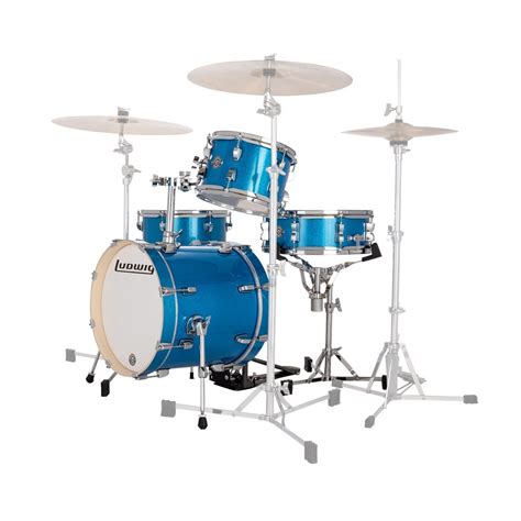 Ludwig Breakbeats 16 Drum Kit Bundle Blue Sparkle At Gear4music