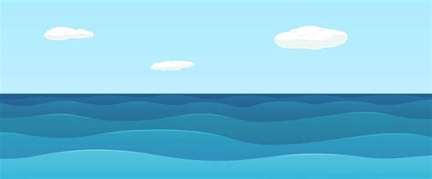 Blue Cartoon Ocean Background Blue Cartoon Ocean Background Image