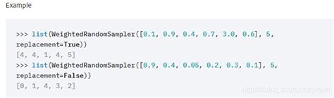 Weightedrandomsampler 理解了吧 Csdn博客