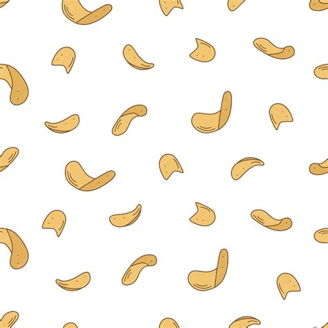 Premium Vector Seamless Pattern Potato Chips Cartoon Doodle Vector Vector Illustration