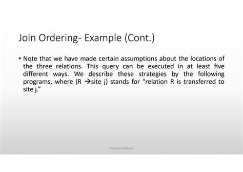 Ddbms Chap 7 Optimization Of Distributed Queries Pdf