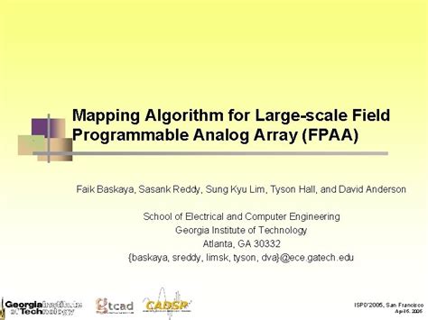 Mapping Algorithm For Largescale Field Programmable Analog Array