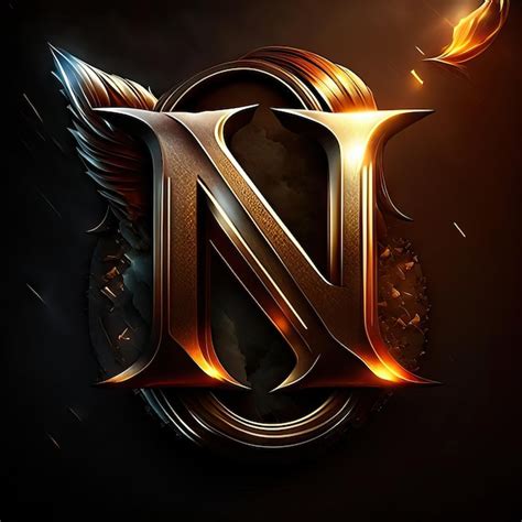Letter N Logo Premium Ai Generated Image