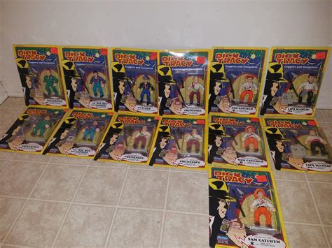 Vintage 1990 Playmates Dick Tracy Acton Figure Lot Of 13 Factory Sealed