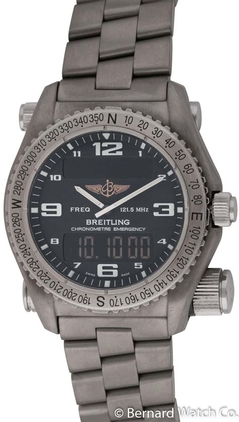 Breitling Emergency E76321 Sold Out Black Dial On Black Rubber