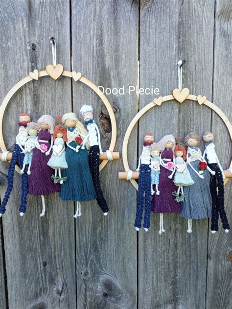 Macrame Familia Portret Makrama Rodzina