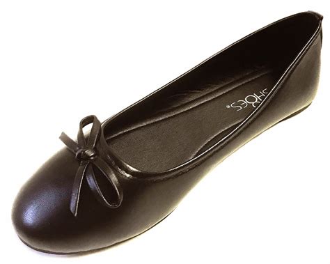Shoes8teen Womens Ballerina Ballet Flat Shoes 113 Black 7 5