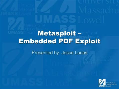 Ppt Metasploit Embedded Pdf Exploit Powerpoint Presentation Free Download Id4573555