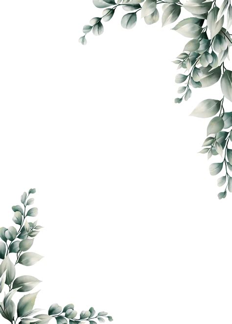 Watercolor Eucalyptus Leaf Frame 10978462 Png