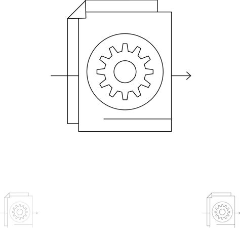 Document File Gear Settings Bold And Thin Black Line Icon Set 14991847