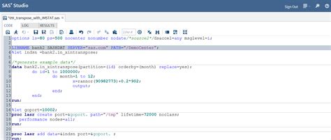Analytics In Writing Sas In Memory Statistics For Hadoop Using Proc