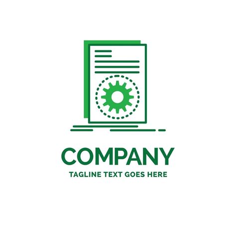 Code Executable File Running Script Flat Business Logo Template Creative Green Brand Name