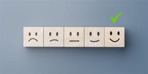 Customer Service Evaluation And Satisfaction Survey Concepts Happy Face Smile Face Icon And