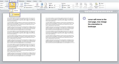 Orientation How Do I Insert Two Landscape Pages In To A Portrait Word