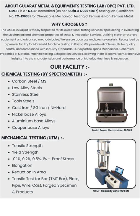 Tensile Test Compression Test At Piece In Rajkot ID