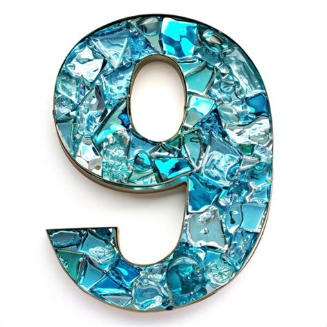 Premium Photo Numerical Number Nine In Creative Digital Art Style