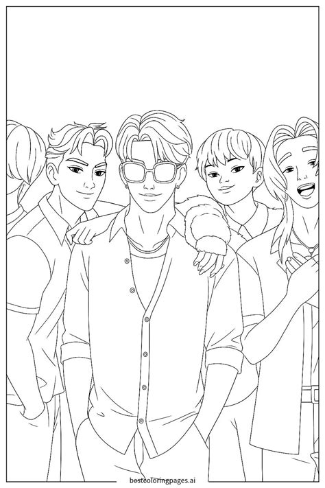 사자 소년들 색칠 페이지 무료 인쇄 가능 Bestcoloringpages Ai