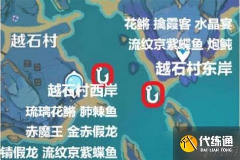 原神稻妻钓鱼地点分布图位置大全2022最新