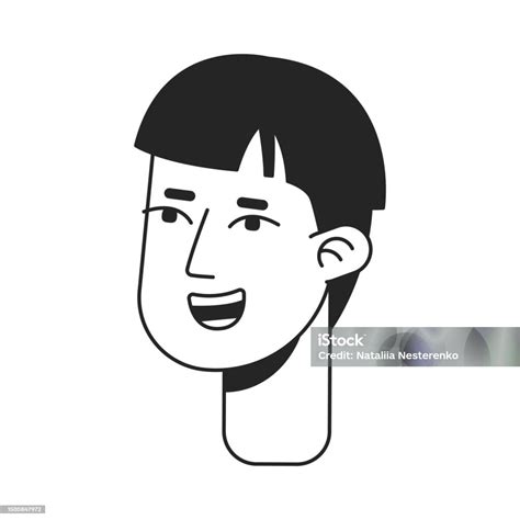 냄비 이발 단색 플랫 선형 캐릭터 머리를 가진 흥분된 학생 소년 2차 도형에 대한 스톡 벡터 아트 및 기타 이미지 2차 도형 남성 남자 Istock