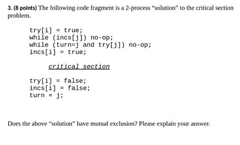 Solved 3 8 Points The Following Code Fragment Is A
