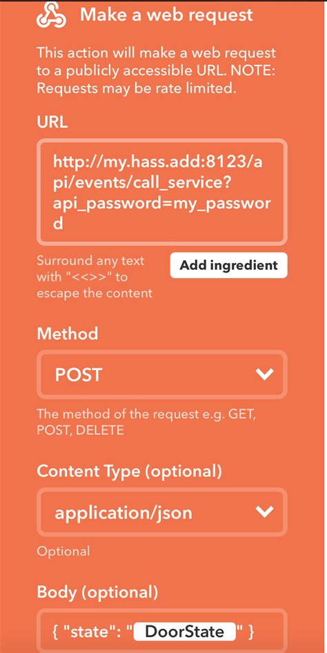 sending post from ifttt configuration home assistant community