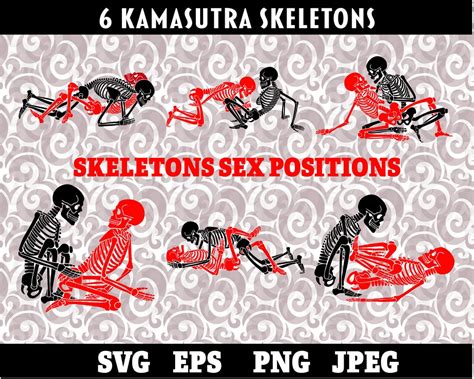 6 Kamasutra Skeletons Clipart Svg Sex Positions Svg Kamasutra Png