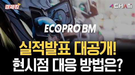 경제킹 에코프로비엠 실적발표 대공개 현시점 대응 방법은 Youtube
