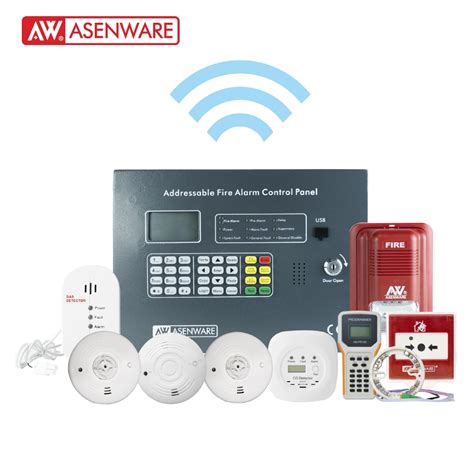 128 Points Wirewireless Addressable Fire Alarm Control Panel With Gsm Function Addressable