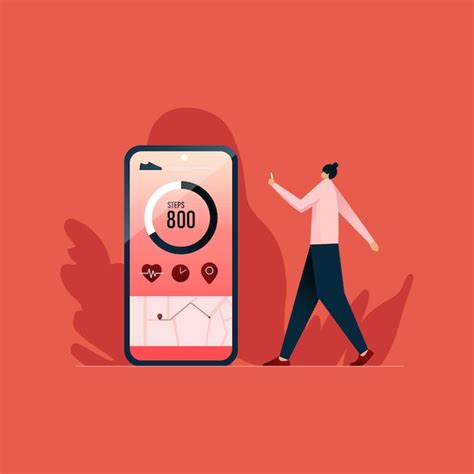 Premium Vector Virtual Trainer Application Illustration Women Using Smart Phone With