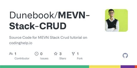 Github Dunebookmevn Stack Crud Source Code For Mevn Stack Crud Tutorial On