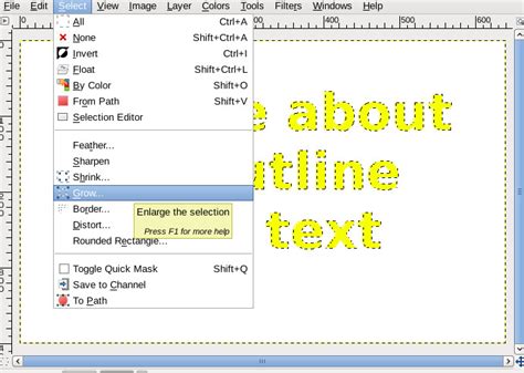 Howto Outline Text In Gimp Linuxreviews
